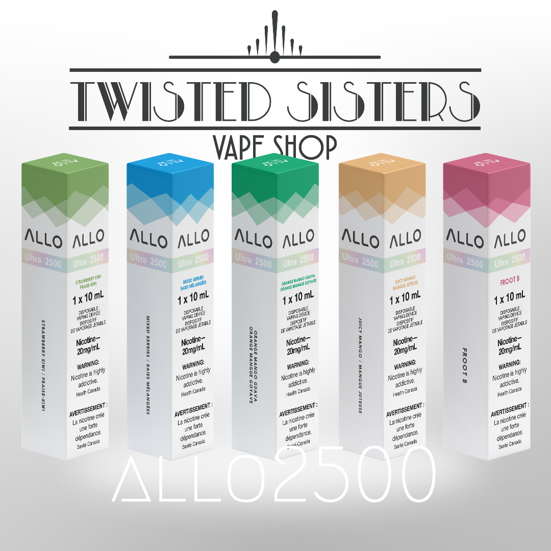 ALLO up to 2500 Puff Disposable e cigarette | Twisted Sisters Vape Shop